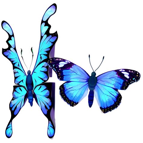 Download Soft Blue Butterflies Png Iiu