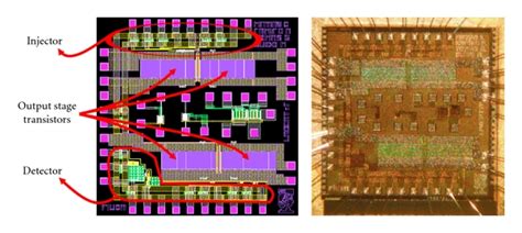 Layout And Microscopic Image Of The Integrated Circuit Download Scientific Diagram