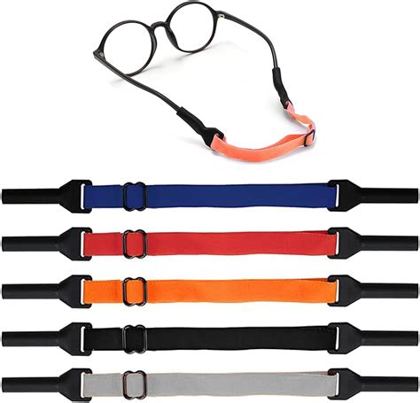 5 Pcs5 Colors Adjustable Glasses Strap Universal Eyeglasses Strap