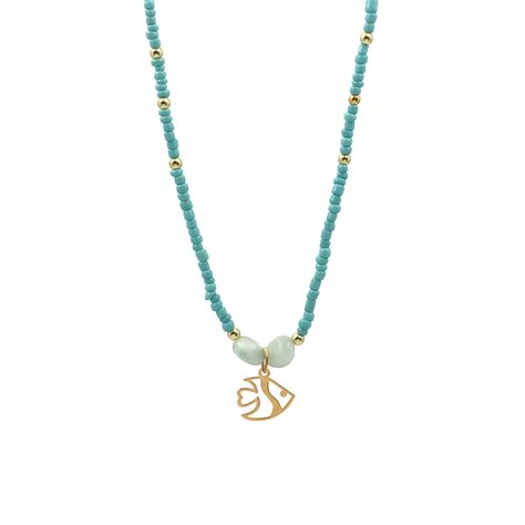 چوکر سنگی آنجل فیش کد 7616 گالری طلای هور فروش آنلاین طلا