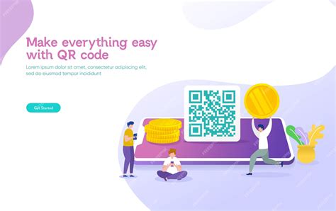 Premium Vector Qr Code Scanning Vector Illustration Concept People