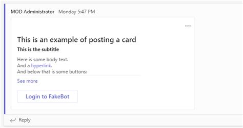 Adaptive Cards In Ms Teams Header And Notification Stack Overflow