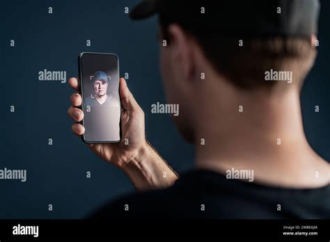 Face Recognition With Facial Scan In Phone Identification And Verification To Unlock Smartphone