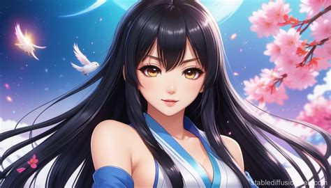 Chibi Japanese Female Idol With Bangs Stable Diffusion Online