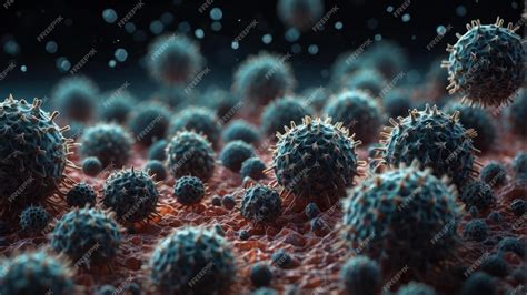 Premium Photo Virus Structure Under The Microscope Illustration