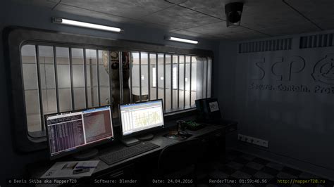 Scp 173 Containment Chamber One Of My Oldest Renders R Scp