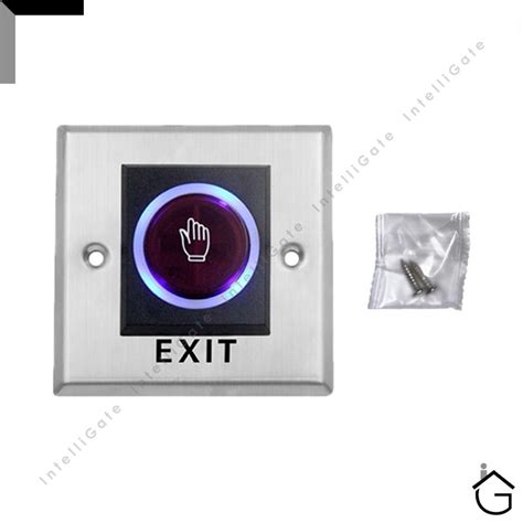 AUTODOOR CONTACTLESS NO TOUCH RELEASE EXIT BUTTON SWITCH WITH INFRARED SENSOR AND LED