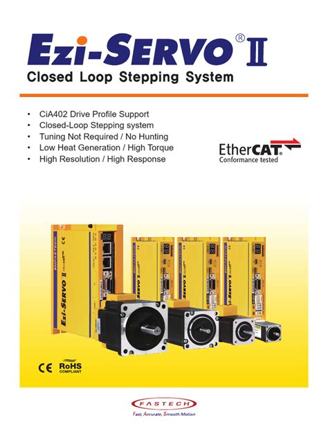 Catalog Ezi Servoii Ethercat Eng Pdf Electric Motor