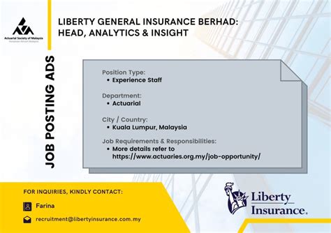 Jobpostings Asmactuaries Actuarial Society Of Malaysia