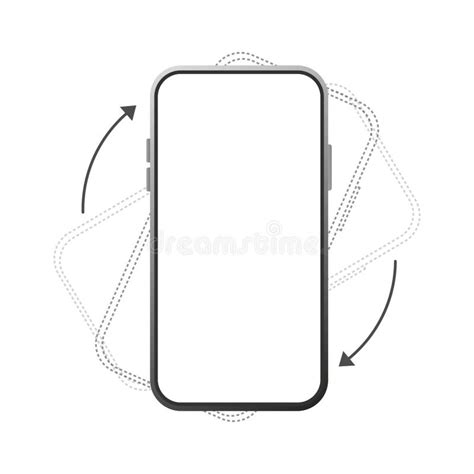 Rotate Smartphone Icon In Black Or Device Rotation Symbol On Isolated White Background Eps 10