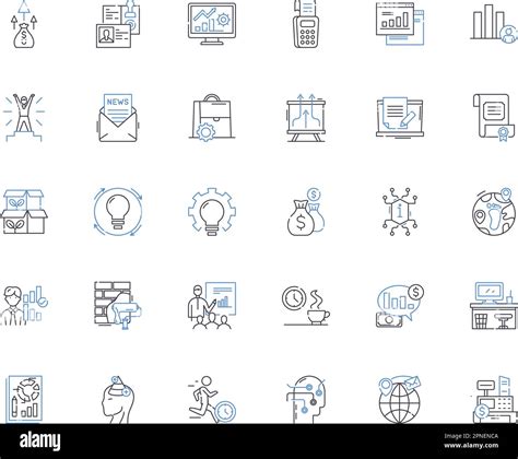 Scrutiny Review Line Icons Collection Analysis Assessment