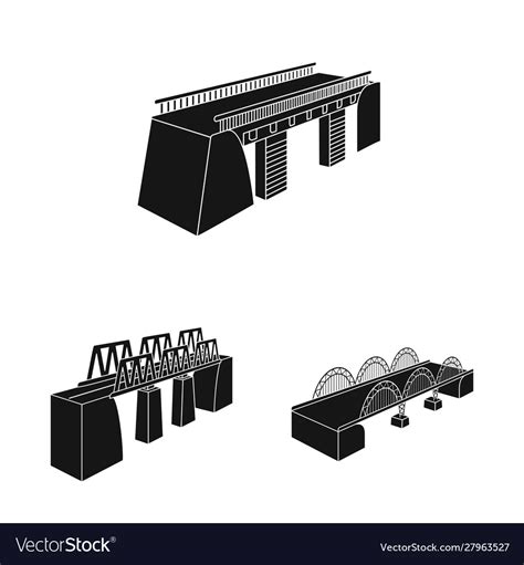 Isolated Object Construct And Side Logo Set Vector Image
