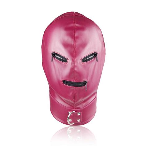 Sex Games Zipper Closed Slave Bondage Head Hoods Mask Bdsm Gear Sex Toys Products For Lover