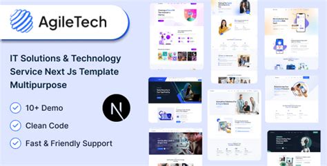 agiletech it solutions and technology react next js template
