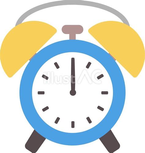 Free Vectors Blue Alarm Clock Pointing To 12 Oclock