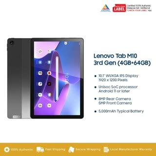 Lenovo Tab M Rd Gen Tb Xu Zaaf My Storm Grey Gb Gb Shopee Malaysia