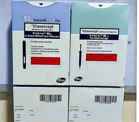 Enbrel 50 Mg Prescription Enbrel Myclic Etanercept Injection 50 Mg Us To Us Worldwide Delivery