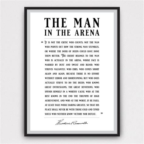 Man In The Arena Etsy