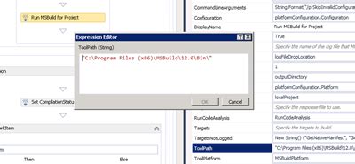 Update MSBuild Toolpath In TFS Build Process Template Into ALM With