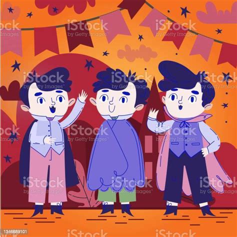 손으로 그린 뱀파이어 캐릭터 컬렉션 벡터 디자인 일러스트 가을에 대한 스톡 벡터 아트 및 기타 이미지 가을 거미 거미줄