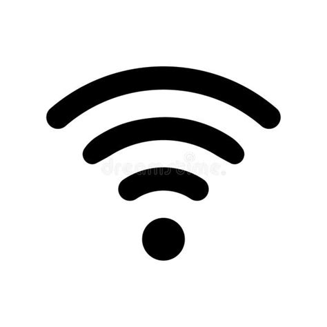 Wifi Signal Icon Vector â€ Wireless Internet Connection Symbol In Black Isolated On White