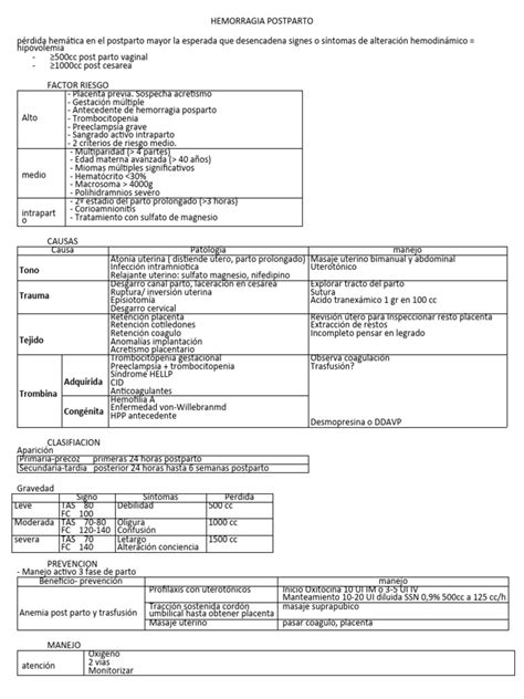 11 Hemorragia Postparto Pdf Maternidad Parto