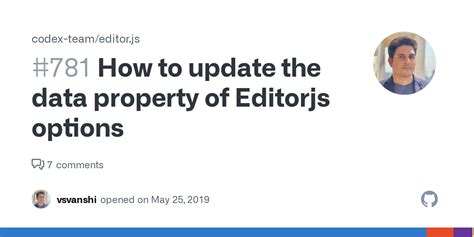 How To Update The Data Property Of Editorjs Options · Issue 781