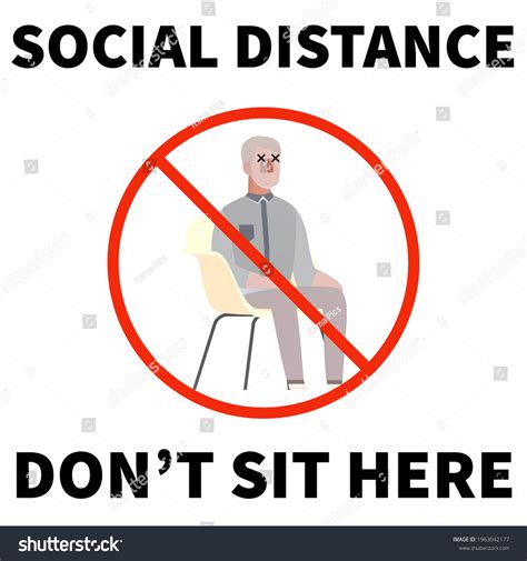 Please Do Not Sit Here Prevent ภาพประกอบสต็อก 1963042177 Shutterstock