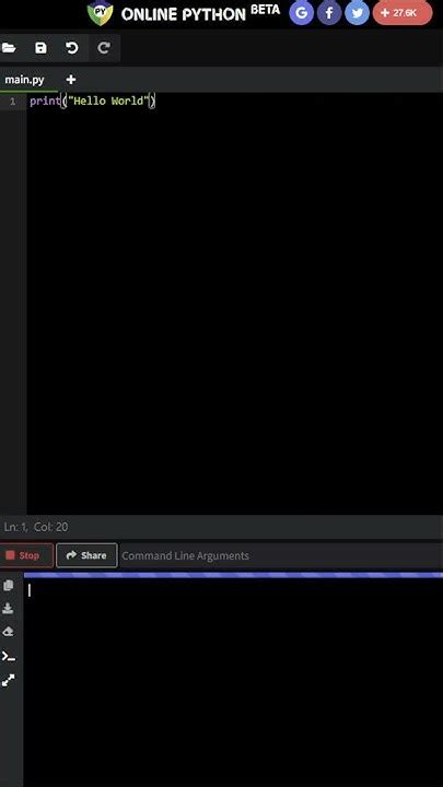 Python First Program Hello World Youtube