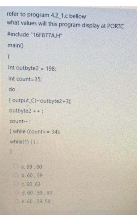 Solved Refer To Program 421c Bellow What Values Will This