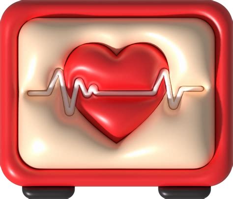 Illustration 3d Of Cardiopulmonary And Heart Signal Cabinet 22796220 Png
