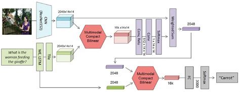 Architecture Of Multi Modal Compact Bilinear Mcb Model With Attention Download Scientific