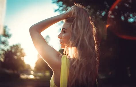 Wallpaper Look Light Model Hair Girl Blonde Beautiful Marco