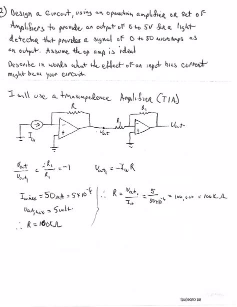 Solved What The Effect Of An Input Bias Current Might Be On