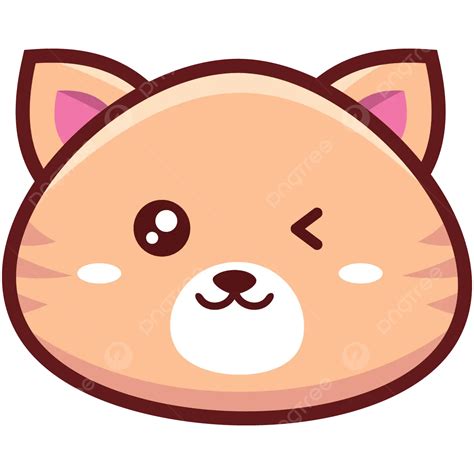 Wink Cat Cartoon 2 165 Cat Wink White Background High Res Vector