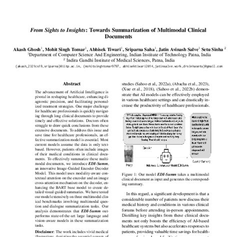 From Sights To Insights Towards Summarization Of Multimodal Clinical Documents Acl Anthology
