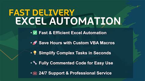 Automate Excel Tasks With Fast Vba Macros Quick Delivery And Support