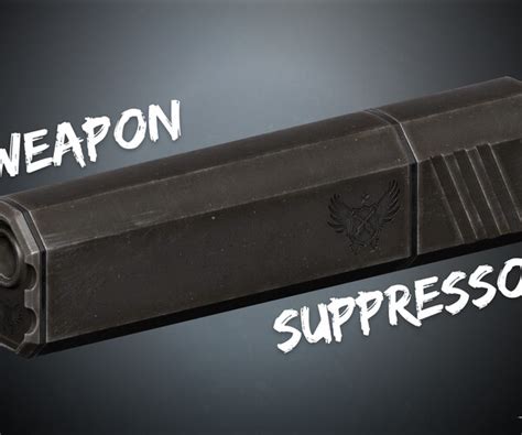 Artstation Weapon Suppressor Game Assets