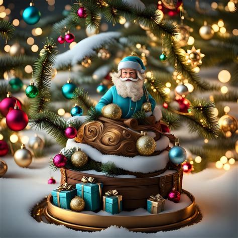 Download Ai Generated Santa Christmas Ornaments Royalty Free Stock