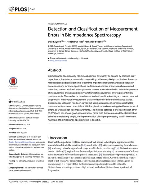 Pdf Detection And Classification Of Measurement Errors In