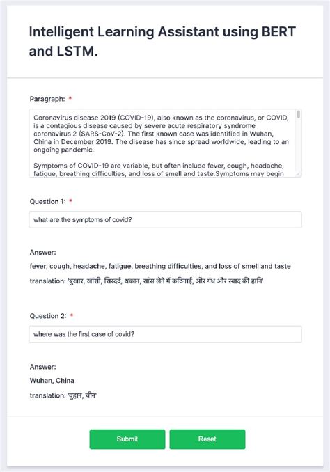 Figure 1 From Intelligent Learning Assistant Using Bert And Lstm Semantic Scholar