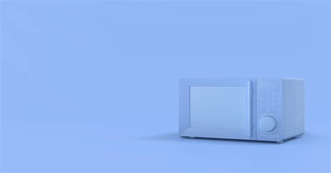 만화 스타일의 뜨거운 오븐 파란색 배경의 단색 단일 파란색 전자레인지 단색 3d 아이콘 3d 렌더링 가정용 개체 3차원 형태에 대한 스톡 사진 및 기타 이미지 Istock