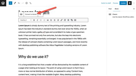 How To Switch To Block Editor From Classic Editor In Wordpress
