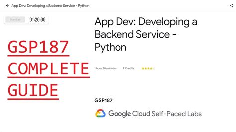 App Dev Developing A Backend Service Python Gsp187 Youtube