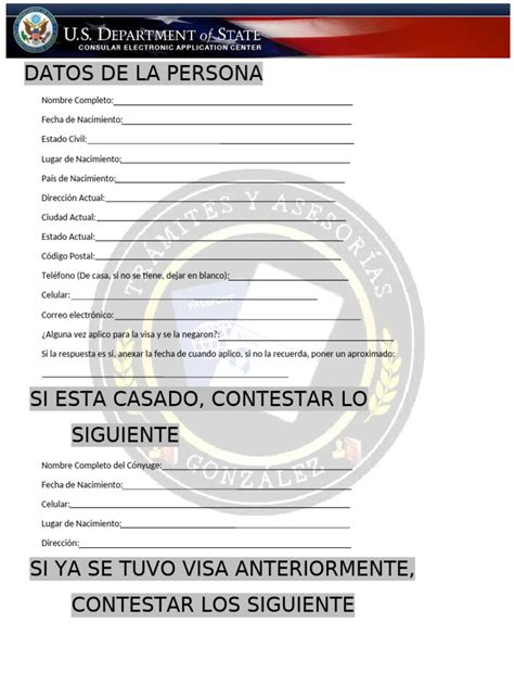 Formulario De Preguntas Pdf