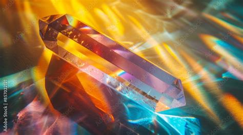 Light Beam Through Prism Creating Colorful Spectrum Highlighting Variety Of Premium Products