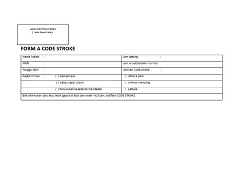 Form A Code Stroke Pdf Form A Code Stroke Pdf