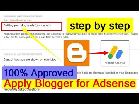 How To Apply Blogger For Adsense Get Adsense Approval Guaranteed YouTube