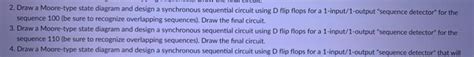 Solved 2 Draw A Moore Type State Diagram And Design A