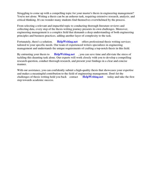 Master Thesis Topics In Engineering Management Pdf Thesis Strategic Management